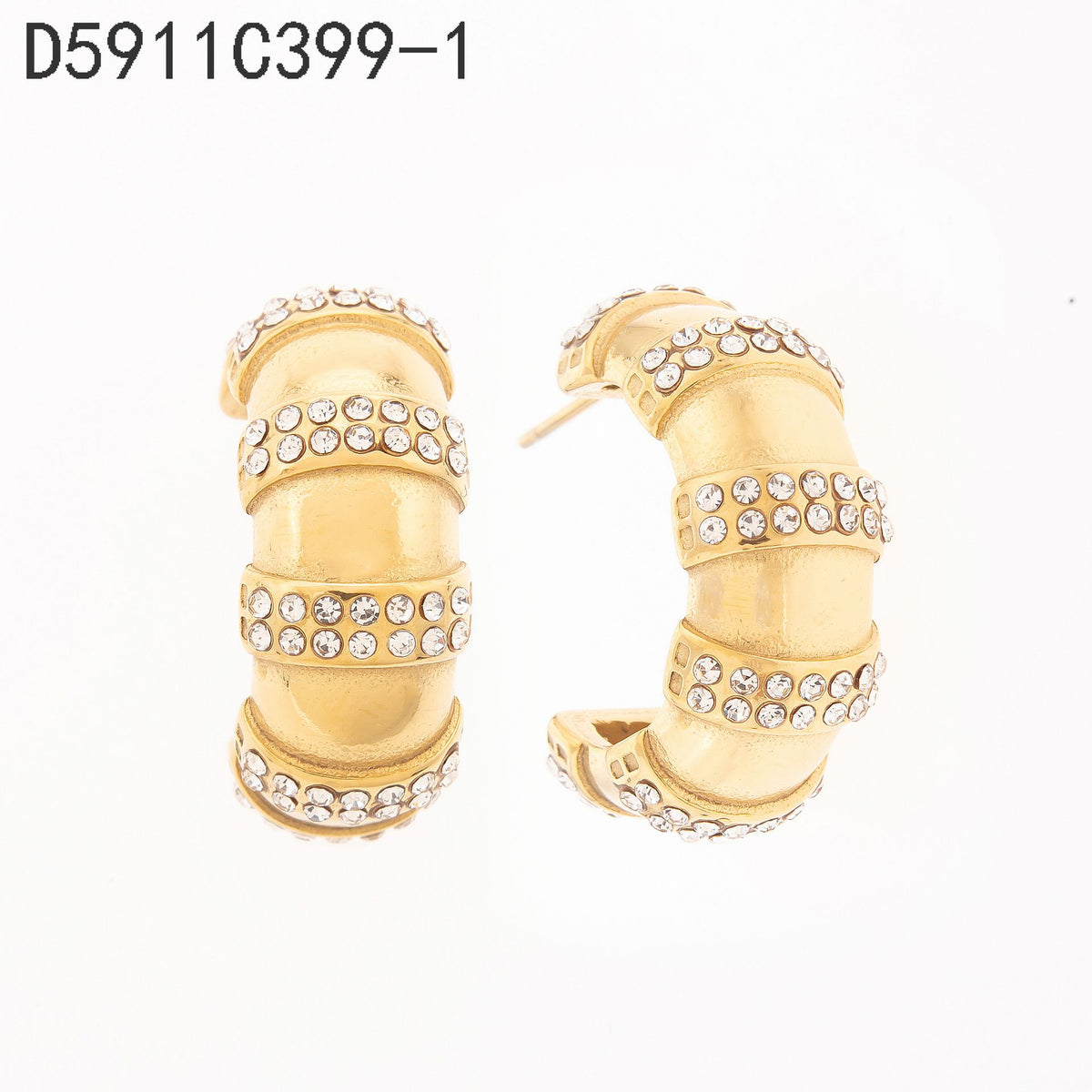 Pendientes Aro Simple con Zirconias – Miramira Jewelry