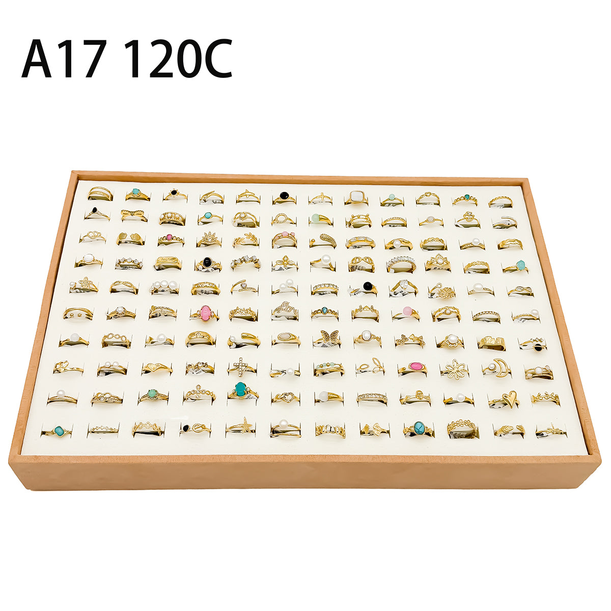 [A17 120C] ANILLO CON MIX FINO ORO 120UNDS – Miramira Jewelry