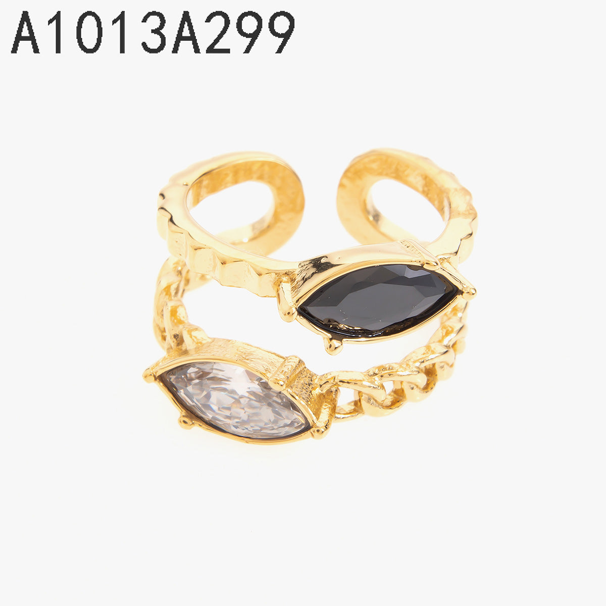 Open ring with zirconite – Miramira Jewelry